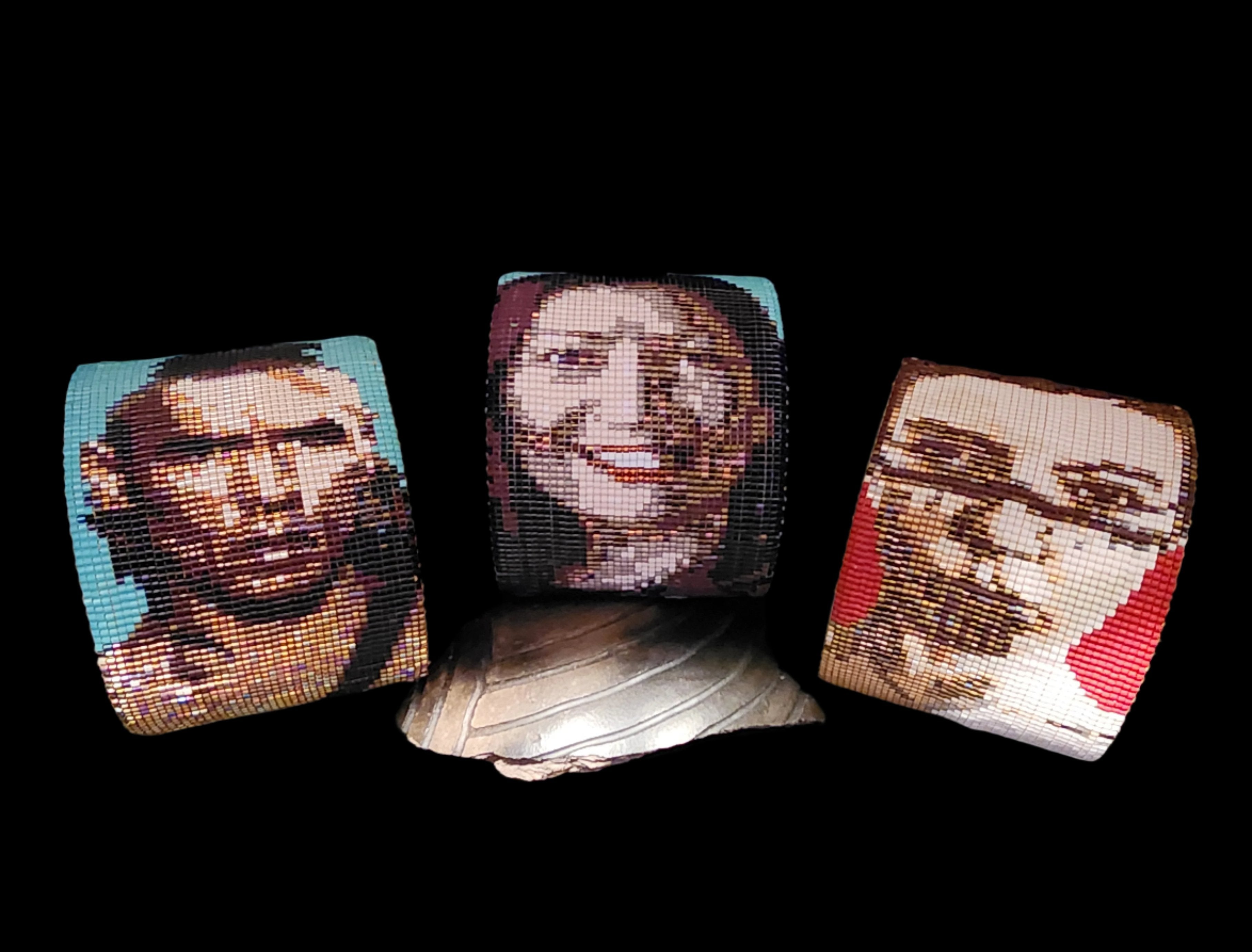Beaded Portrait Cuffs by Shelby Rowe (Chickasaw) – FAMstore